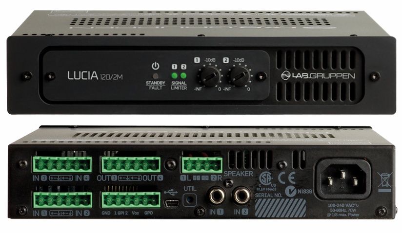 Lab.gruppen Lucia 120/2M - купить в Музторге недорого: инсталляционные усилители мощности, цены